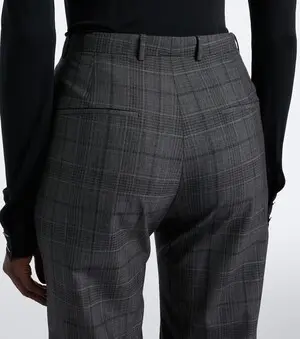 Gucci Checked Wool Straight Pants