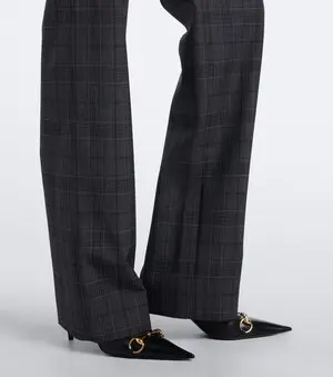 Gucci Checked Wool Straight Pants