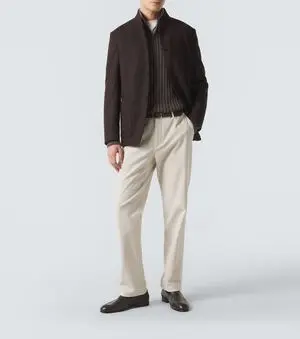 Agnona Cashmere, Wool, And Silk Half-zip Sweater - Grey