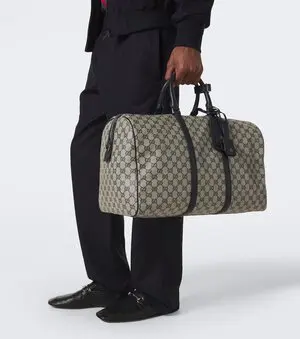 Gucci Essence Medium Gg Canvas Duffle Bag