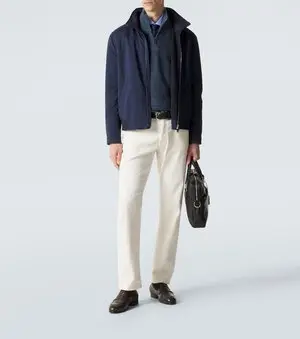 Brioni Cashmere And Wool Half-zip Sweater