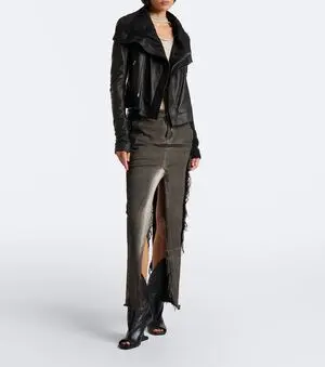 Rick Owens Leather Biker Jacket