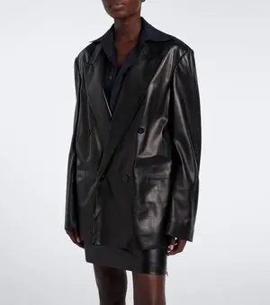 Gucci Double-breasted Leather Jacket
