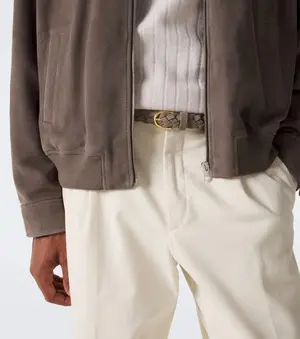 LARDINI Braided Suede Belt