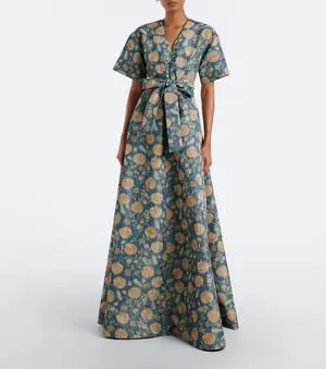 MARKARIAN Margaretta Belted Floral Gown