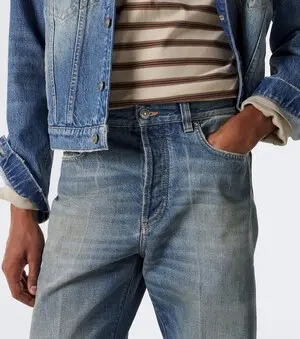 Versace Distressed Straight Jeans