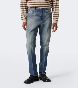 Versace Distressed Straight Jeans