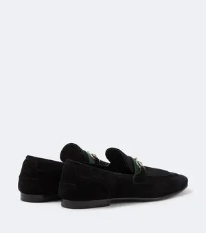 Gucci Como Horsebit Suede Loafers