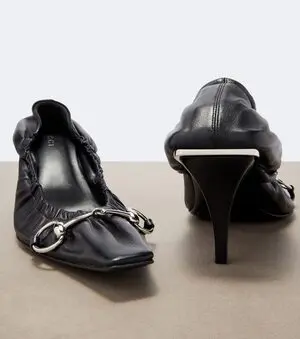 Gucci Vittoria Horsebit Leather Pumps