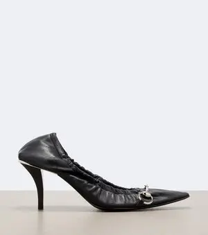 Gucci Vittoria Horsebit Leather Pumps