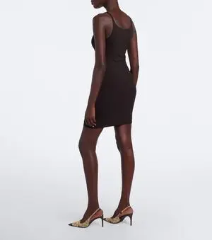 Gucci Horsebit Crepe Jersey Mini Dress