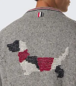 Thom Browne Hector Intarsia Wool And Mohair Cardigan
