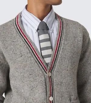 Thom Browne Hector Intarsia Wool And Mohair Cardigan