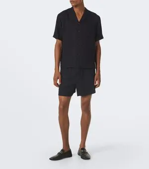 Gucci Gg Jacquard Silk Bowling Shirt