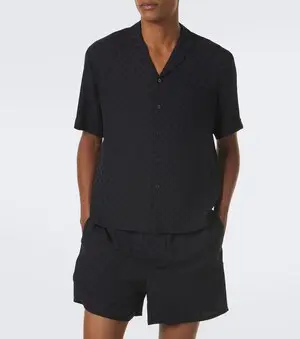Gucci Gg Jacquard Silk Bowling Shirt