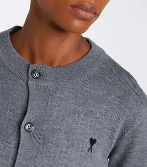 AMI Paris Merino Wool Cardigan