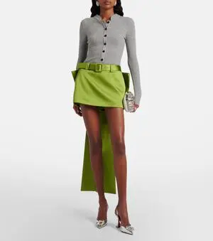 SELF-PORTRAIT Ribbed-knit Romper