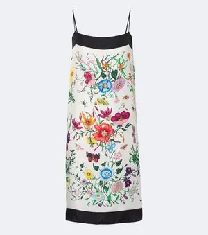 Gucci Flora Silk Twill Mini Dress