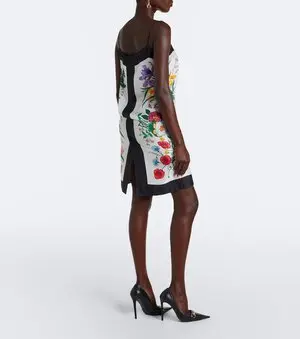 Gucci Flora Silk Twill Mini Dress