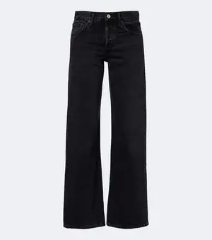 AGOLDE Low Rise Loose Wide-leg Jeans - Black