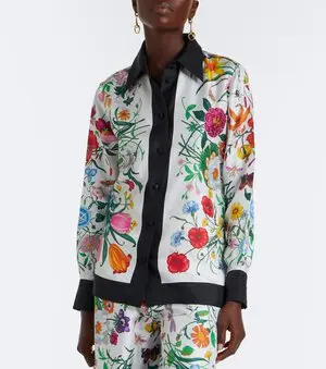 Gucci Flora Silk Twill Shirt
