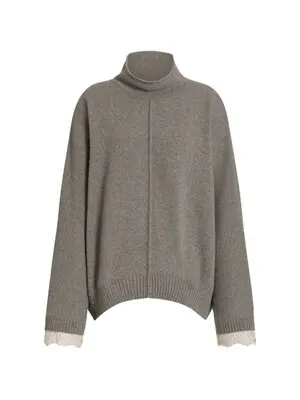 Alberta Ferretti Cashmere Turtle-neck Sweater - Grey