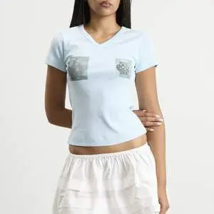 FRUITY BOOTY Graphic V-neck T-shirt