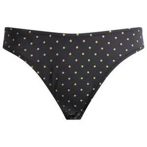FRUITY BOOTY Celine Polka Bikini Bottoms - Black/tan