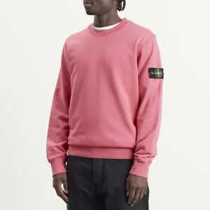 Stone Island Organic Cotton Fleece Sweatshirt - Geranium