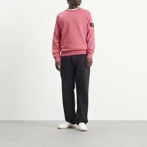 Stone Island Organic Cotton Fleece Sweatshirt - Geranium
