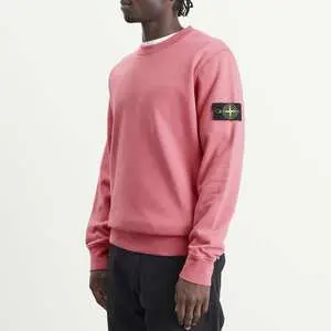 Stone Island Organic Cotton Fleece Sweatshirt - Geranium