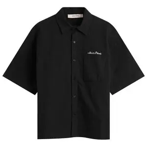 ABOUT:BLANK Seersucker Button-up Shirt With Embroidered Branding