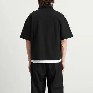 ABOUT:BLANK Seersucker Button-up Shirt With Embroidered Branding