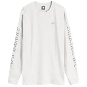 NEW BALANCE Athletics Classic Long Sleeve Cotton T-shirt - Ash Heather