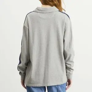 DAMSON MADDER Verity V-neck Rugby Shirt With Embroidered Detailing