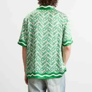 Casablanca Short Sleeve Patterned Silk Shirt