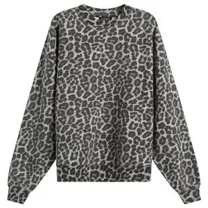 ANINE BING Miles Print Oversized Cropped Sweatshirt
