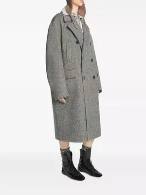 Dries Van Noten Oversized Wool Tweed Coat