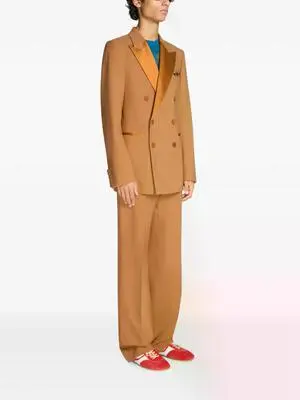 Dries Van Noten Double-breasted Wool Toile Tuxedo