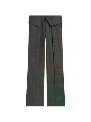 Dries Van Noten Folded Wool Pants - Grey