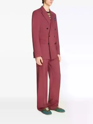 Dries Van Noten Double-breasted Wool Toile Suit