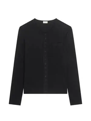 Dries Van Noten Fitted Jersey Cardigan - Black