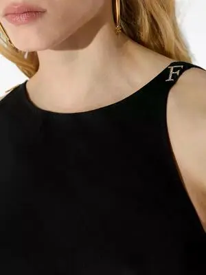 Elisabetta Franchi Bodysuit With Jewel Logo Detail