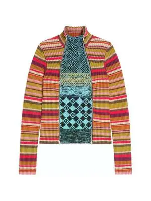 Dries Van Noten Ribbed Wool Cardigan - Red
