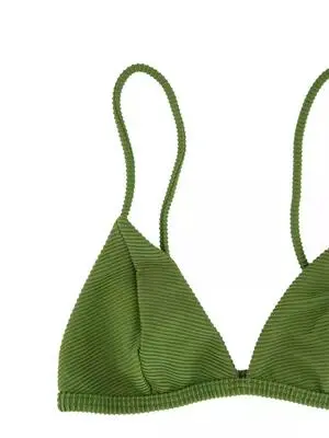 HAIGHT. Ribbed-knit Triangle Bikini Top