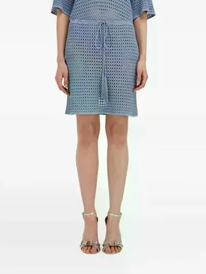 FERRAGAMO Open Weave Knit Mini Skirt