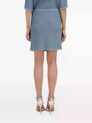 FERRAGAMO Open Weave Knit Mini Skirt