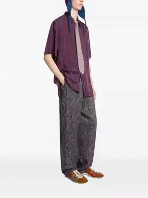 Dries Van Noten Elasticated Jacquard Paisley Print Trousers