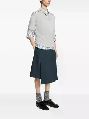 Dries Van Noten Long Sleeve Cotton Turtleneck T-shirt With Button Detailing