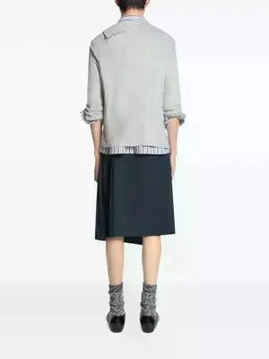 Dries Van Noten Long Sleeve Cotton Turtleneck T-shirt With Button Detailing